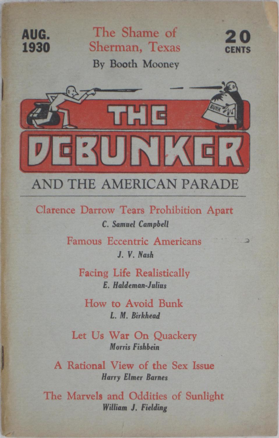 The Debunker and the American Parade: August 1930 by Haldeman-Julius, E ...