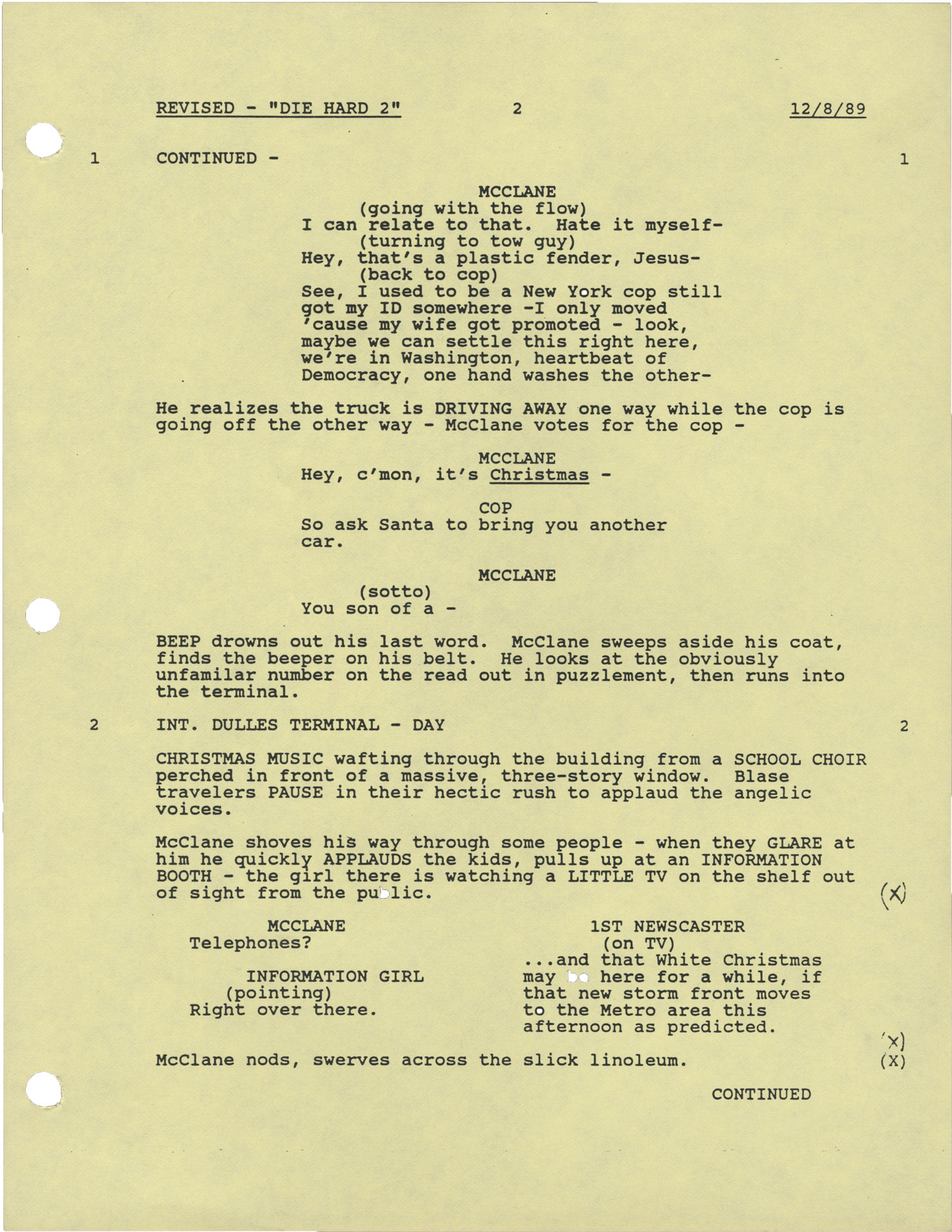 Die Hard 2 (Original screenplay for the 1990 film) by Renny Harlin (director); Doug Richardson ...