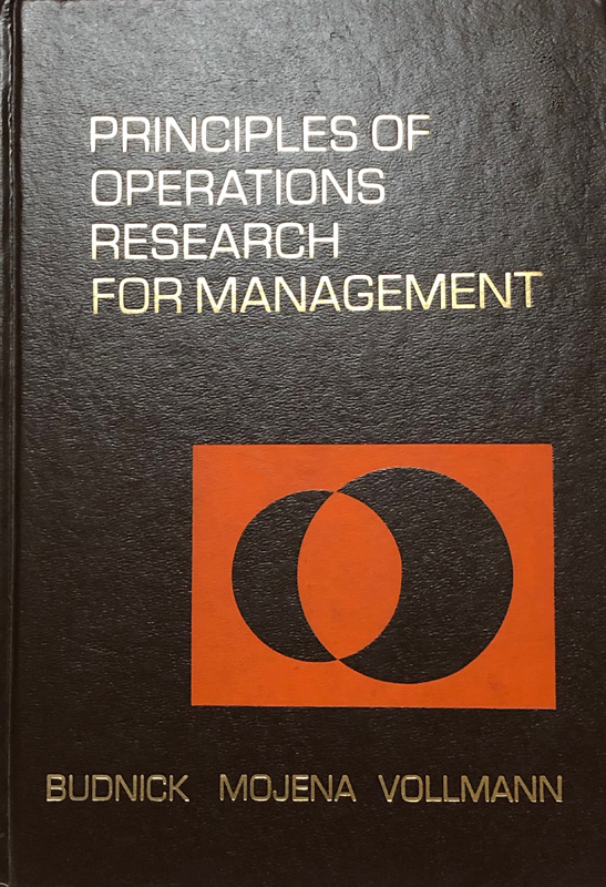 Principles Of Operations Research For Management De Frank S Budnick