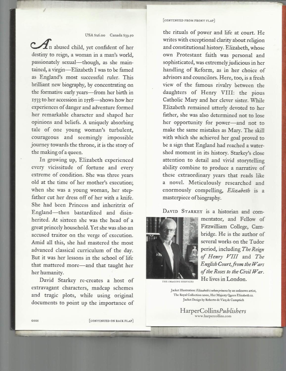 ELIZABETH: The Struggle For The Throne. by Starkey, Davide: (2000 ...