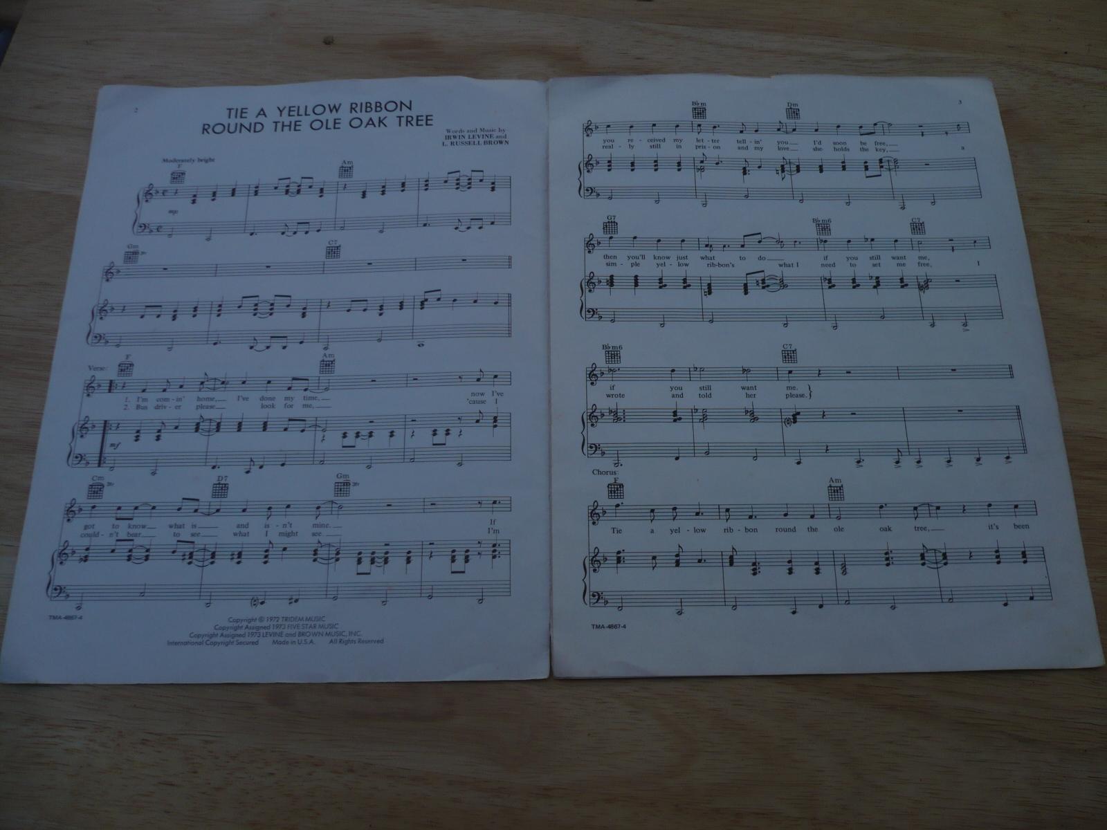 Tie A Yellow Ribbon Round The Ole Oak Tree by Irwin Levine and L ...