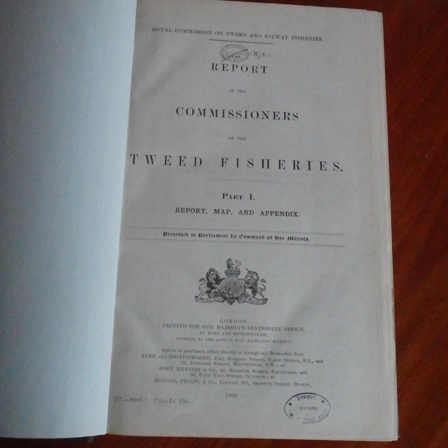 Royal Commission on Tweed and Solway Fisheries. Reports on Bothe Tweed ...