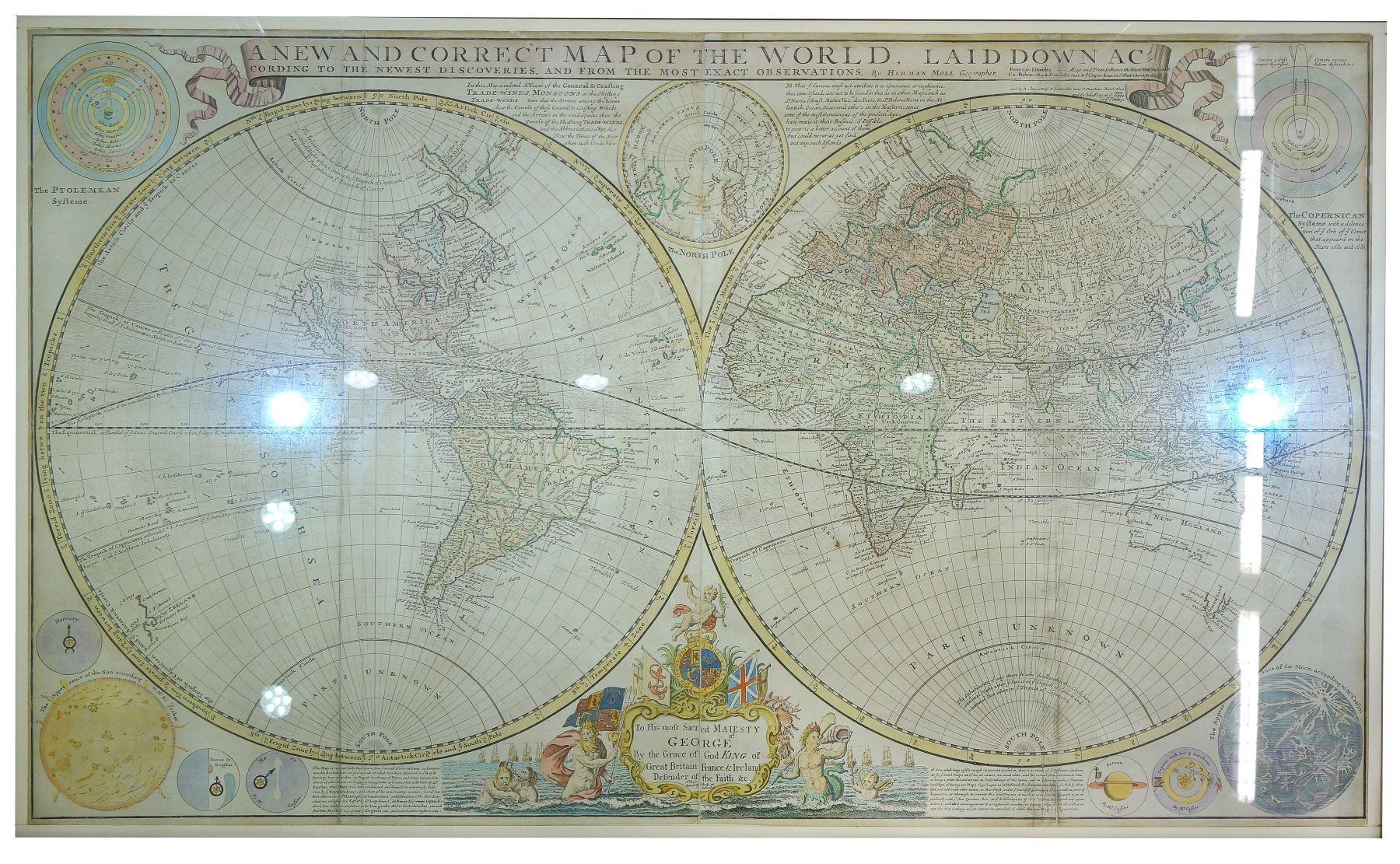 A New and Correct Map of the World, Laid down According to the Newest ...