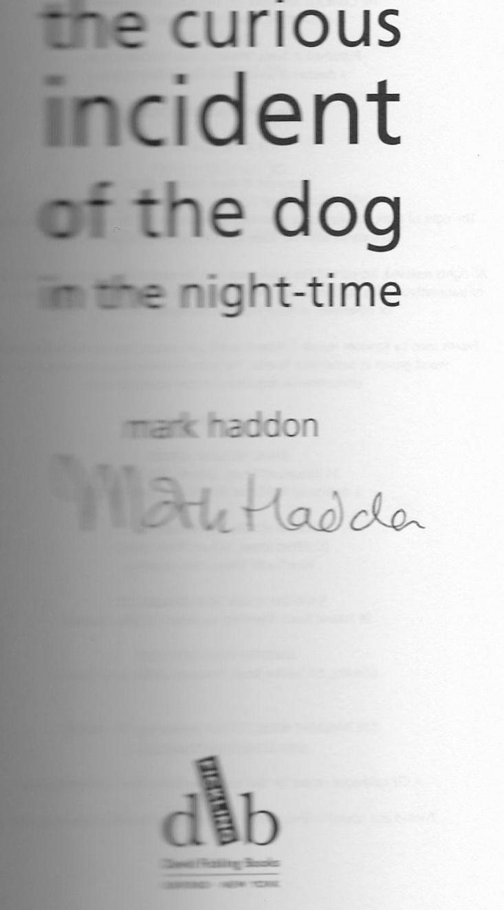 The Curious Incident of the Dog in the Night-Time. First UK Printing ...