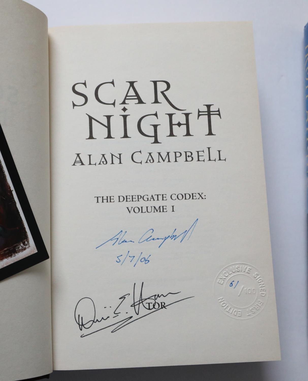Scar Night , Iron Angel , God of Clocks - signed Deepgate Codex 1st/1st ...