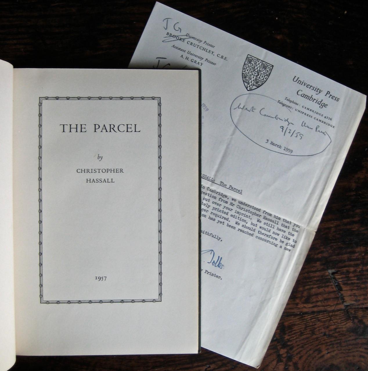 The Parcel: [poems] by Christopher HASSALL: Very Good Hardcover (1957 ...