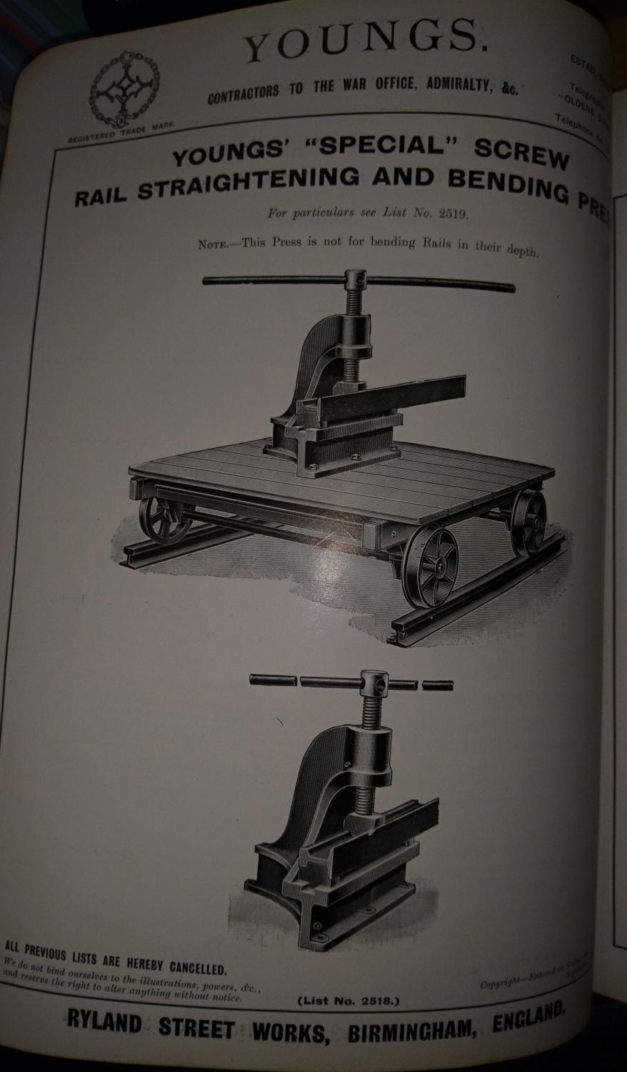 Jim Crow Specialists And Maufacturers Of Tramway And Railway Tools For ...