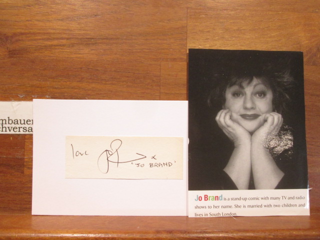 Original Autograph Jo Brand (*1957, english comedian) /// Autogramm ...
