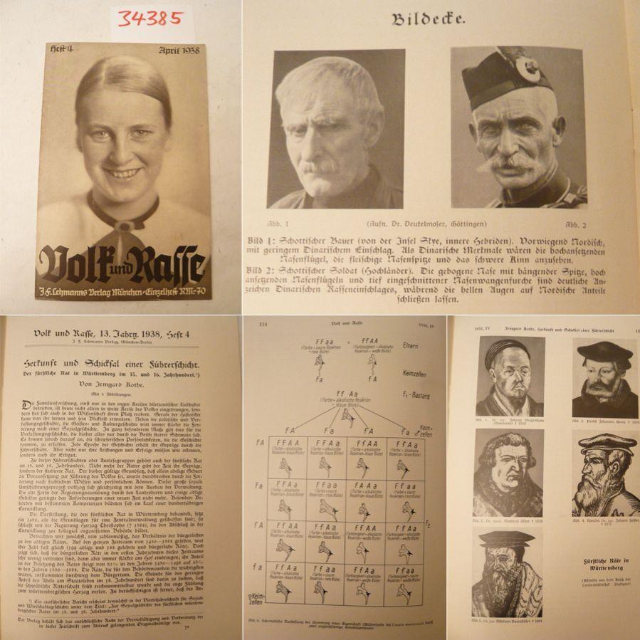 volk rasse illustrierte monatsschrift deutsches volkstum - ZVAB