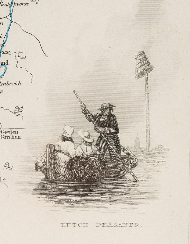 Holland - with Vignette of Rotterdam and Depictions of Dutch Peasants ...