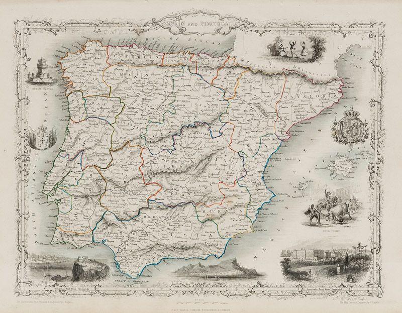 Spain and Portugal - with Vignettes of Madrid, Gibraltar, Lisbon, Belem ...