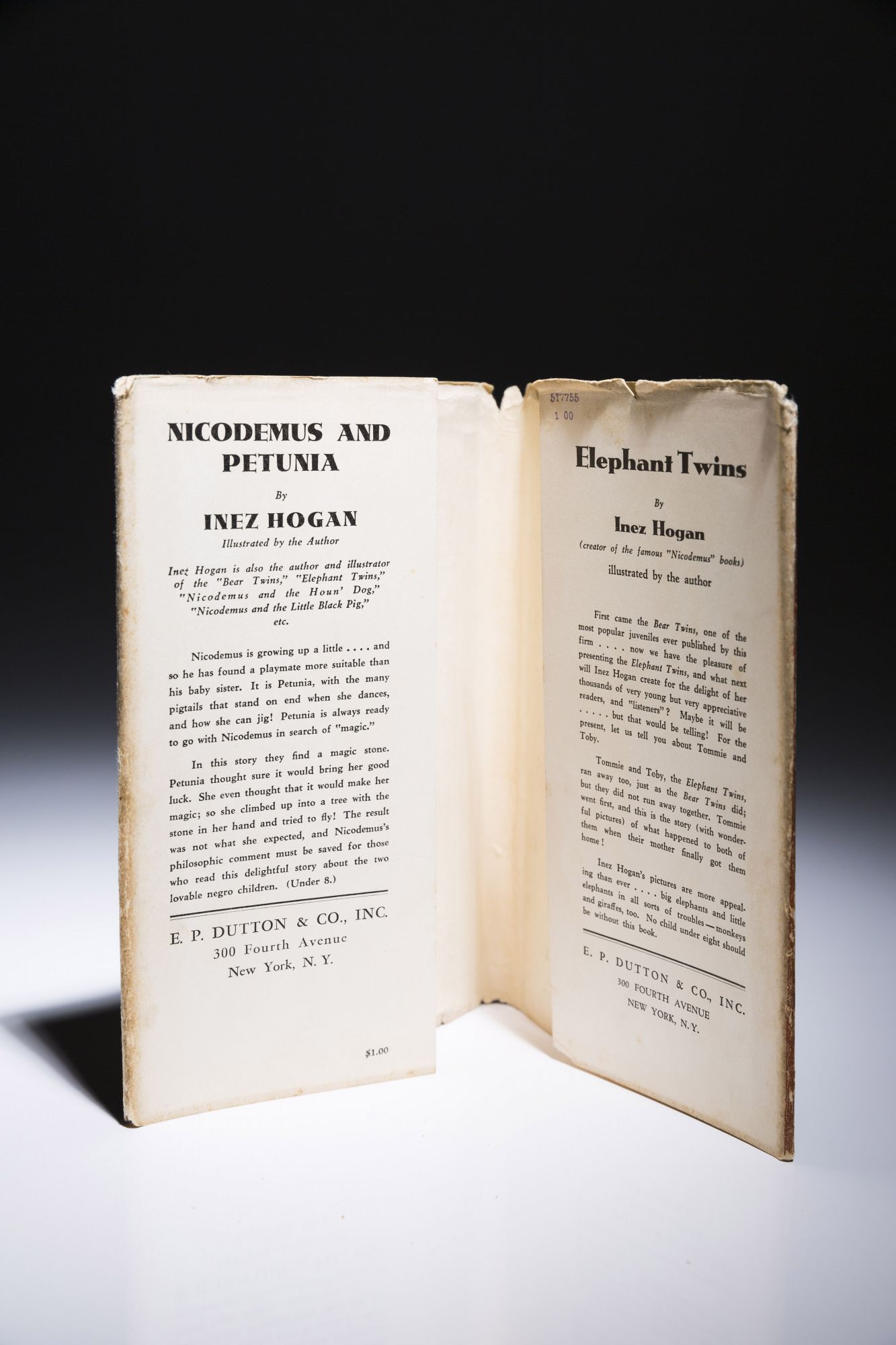Nicodemus And Petunia by Hogan, Inez: Near fine Hardcover (1937) First ...