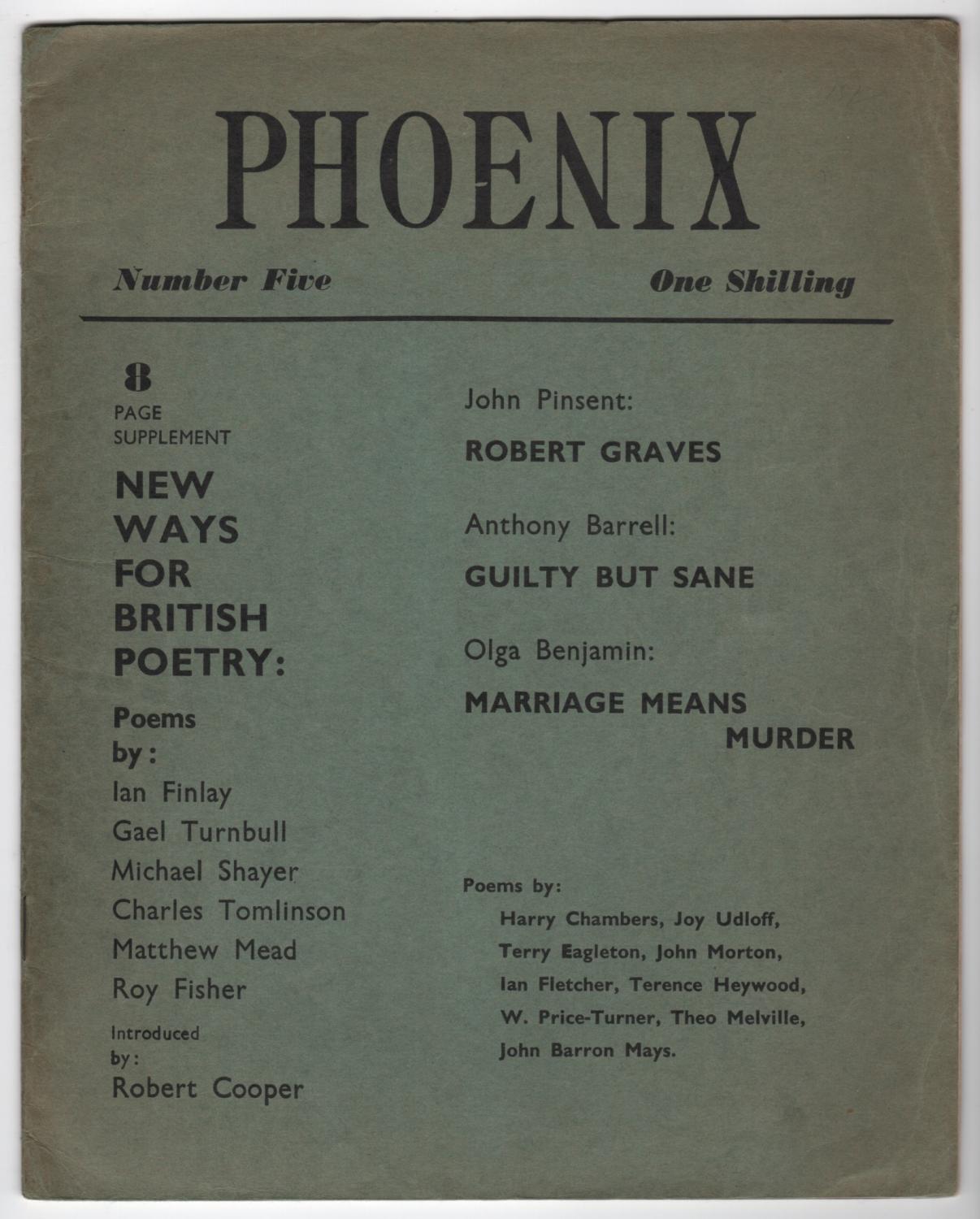 Phoenix 5 (Number Five, Spring 1961) by Chambers, Harry (ed.), Ian ...