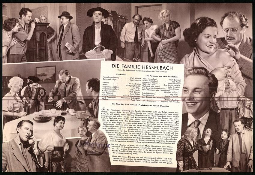 Filmprogramm DNF, Die Familie Hesselbach, Wolf Schmidt, Else Knott ...
