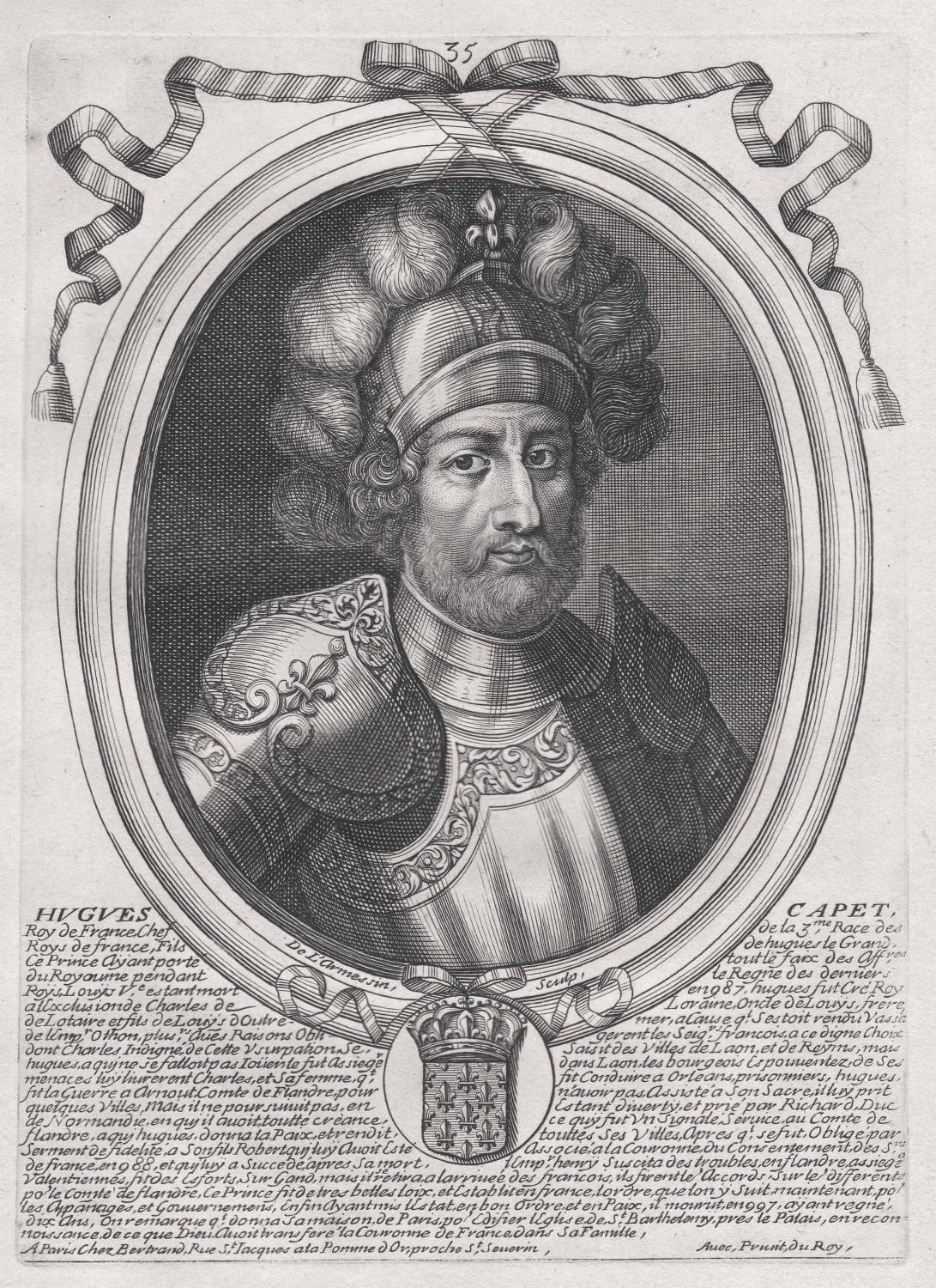 Hugues Capet, Roy de France." - Hugh Capet Hugo Capet (c. 939-996) King ...