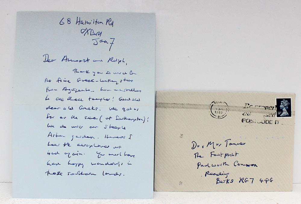 Original Signed Hand Written Letter by Iris Murdoch SIGNED: (1980 ...