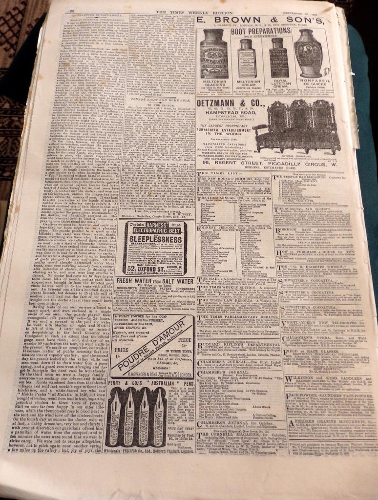 The Times Weekly Edition for Friday September 23rd 1892.: (1892) 1st ...
