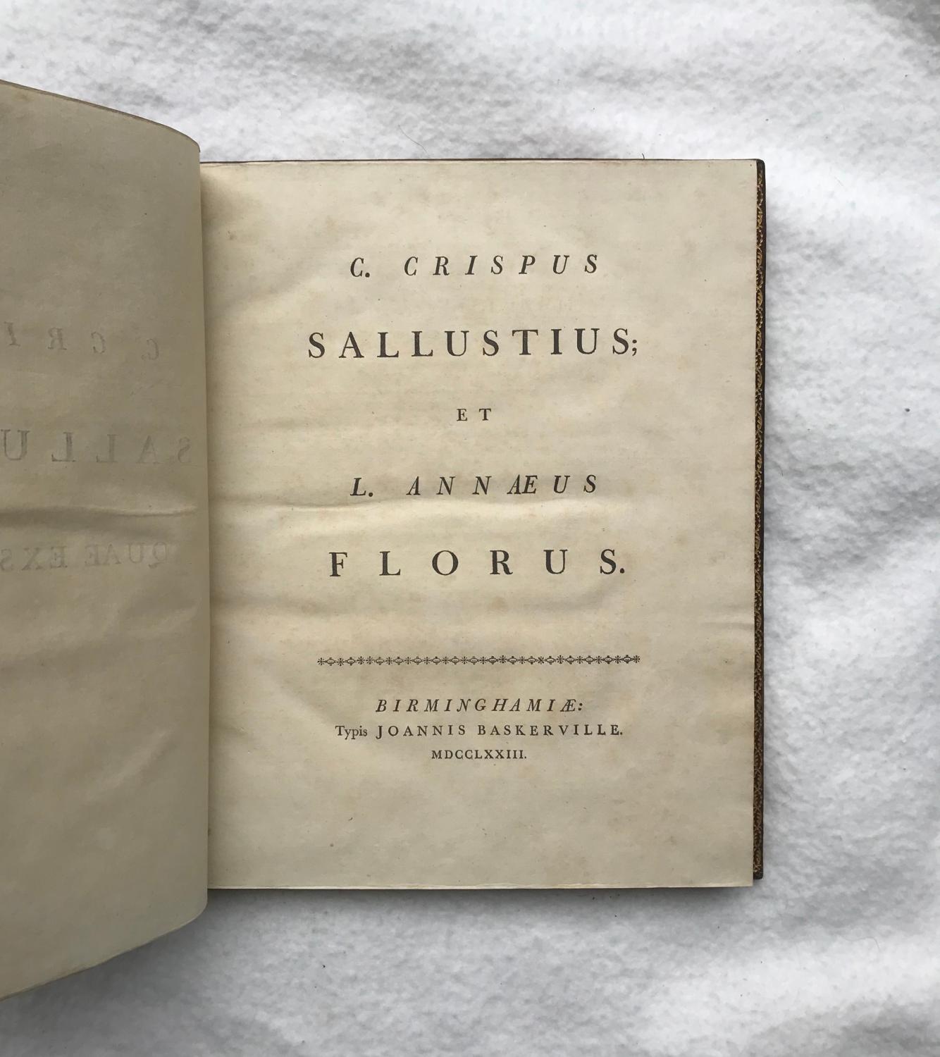 C. Crispus Sallustius; et L. Anneus Florus by SALLUSTIUS CRISPUS, Gaius ...