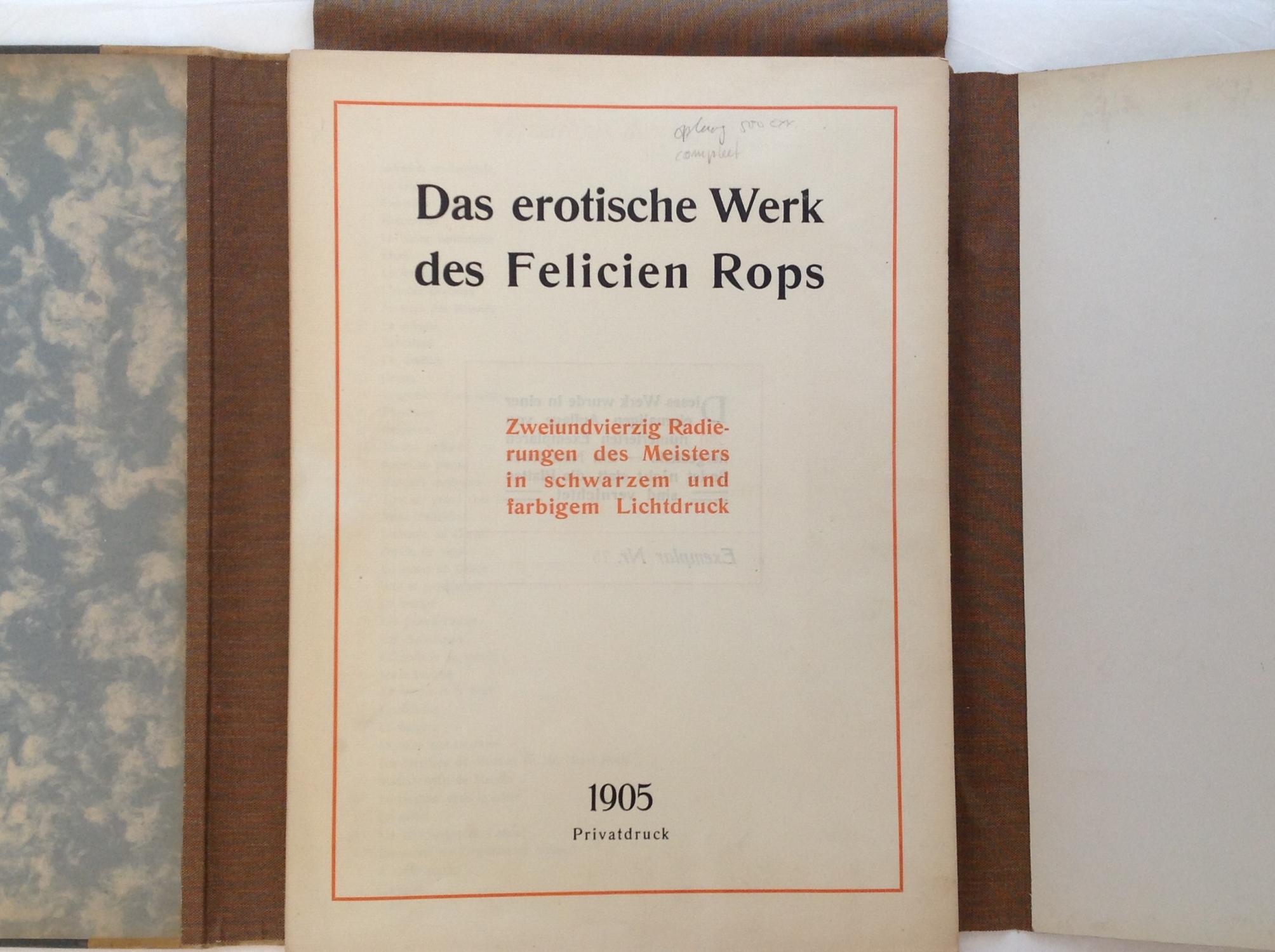 Das Erotische Werk Des Felicien Rops - Zweiundvierzig Radierungen Des ...