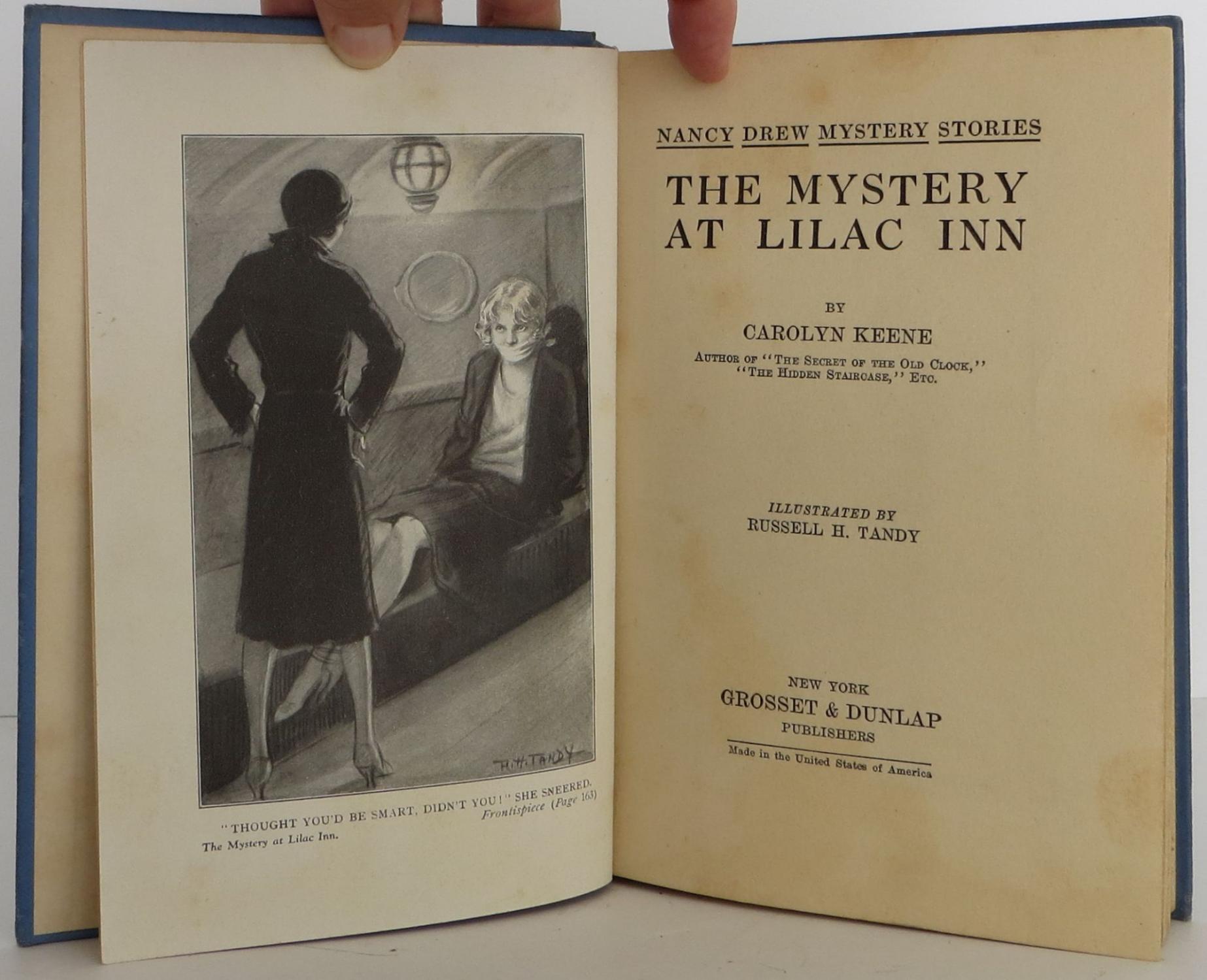 Nancy Drew The Mystery At Lilac Inn By Carolyn Keene Very Good 1931 A