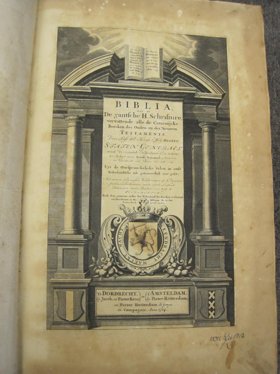 [BIBLE] Biblia, dat is De gantsche H. Schrifture, vervattende alle de ...