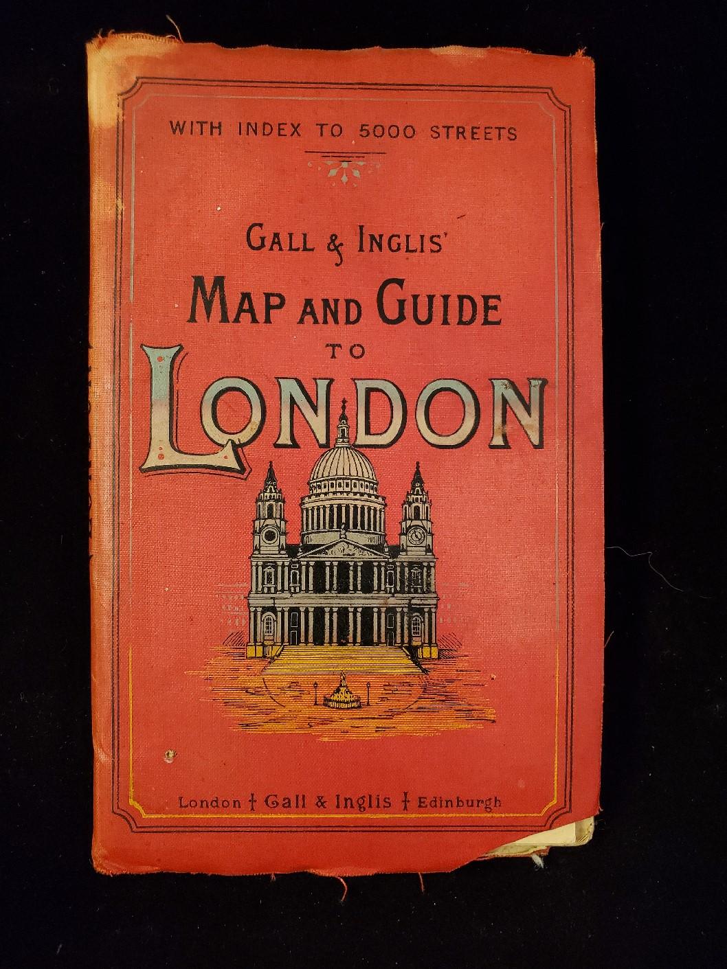 Gall & Inglis' Reduced Ordnance Map of London with Handbook by Gall ...