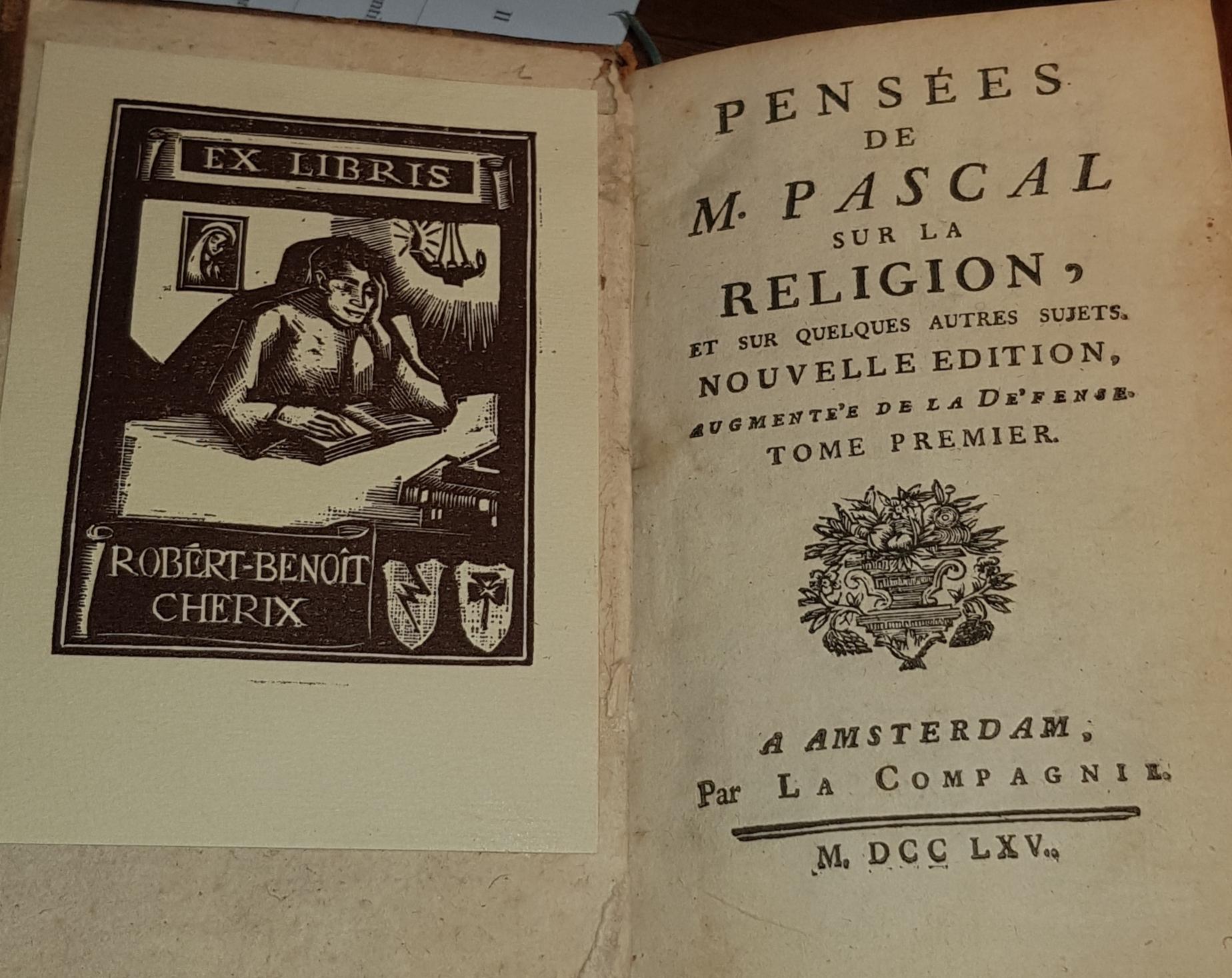 Pensees De Pascal Sur La Religion Et Sur Quelques Autres Sujets 2 ...