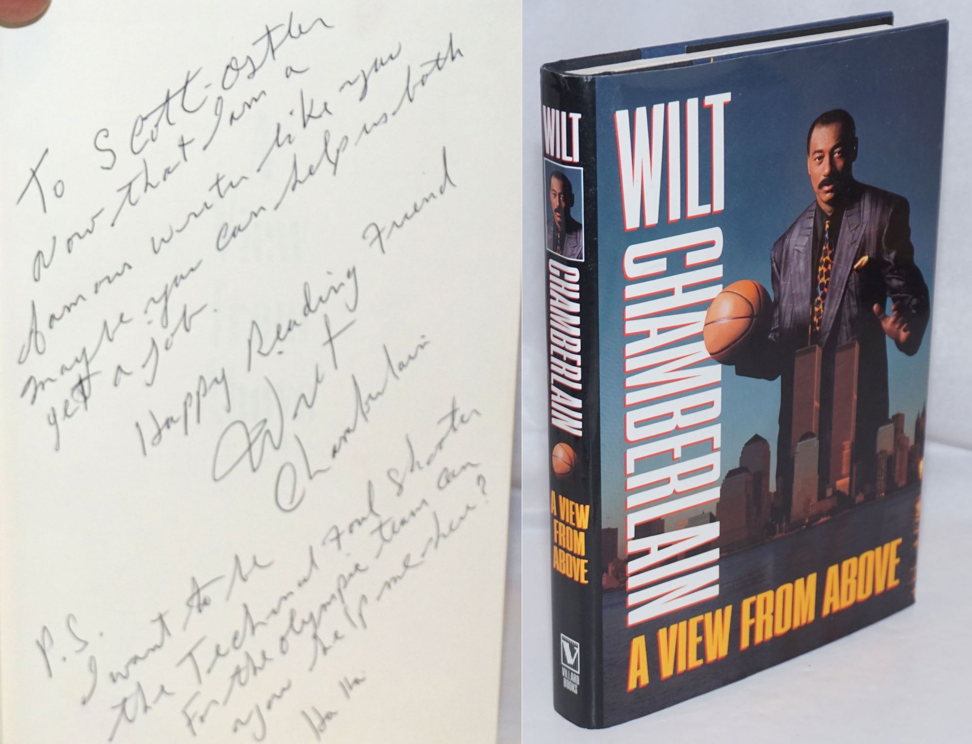 A View from Above [inscribed and signed] by Chamberlain, Wilt ...