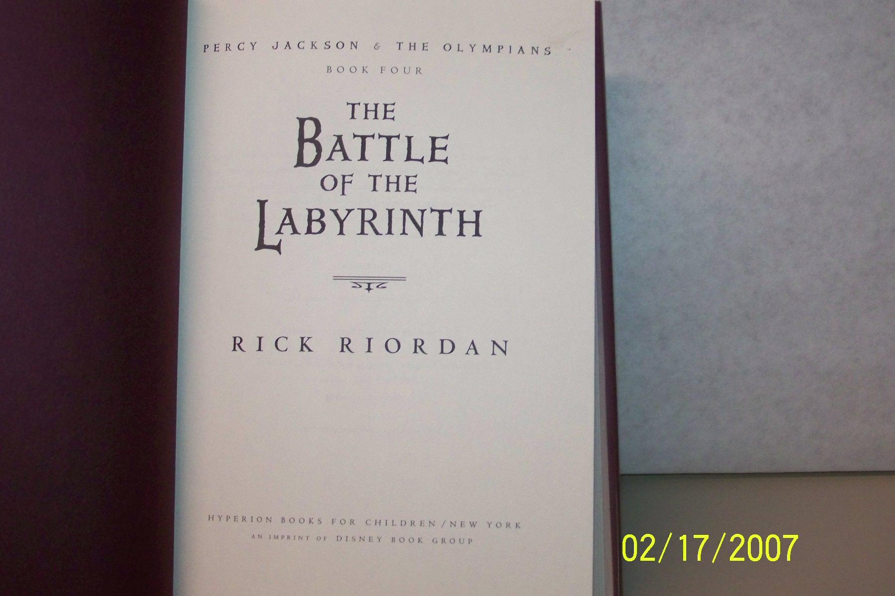 The Battle Of The Labyrinth Percy Jackson And The Olympians Book 4