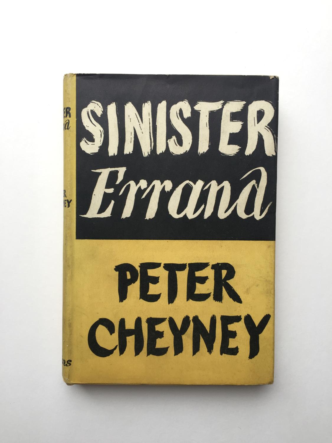 Sinister Errand by PETER CHEYNEY: Very Good Hardcover (1945) 1st ...