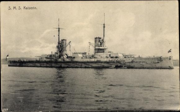 Ansichtskarte / Postkarte Deutsches Kriegsschiff, SMS Kaiserin ...