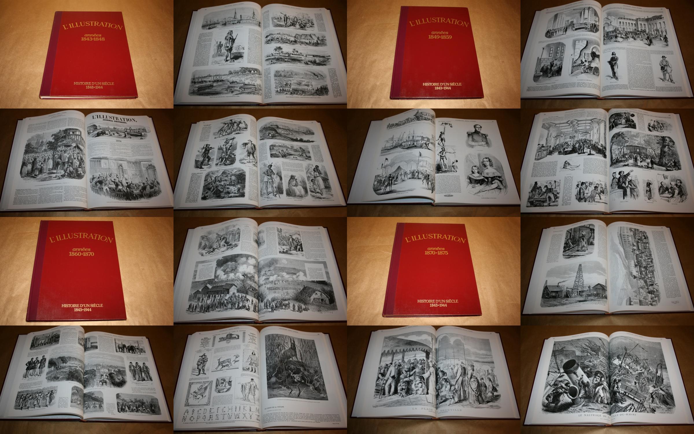 L'ILLUSTRATION - HISTOIRE D'UN SIÈCLE. 1843-1944. (17 Volumes dont ...
