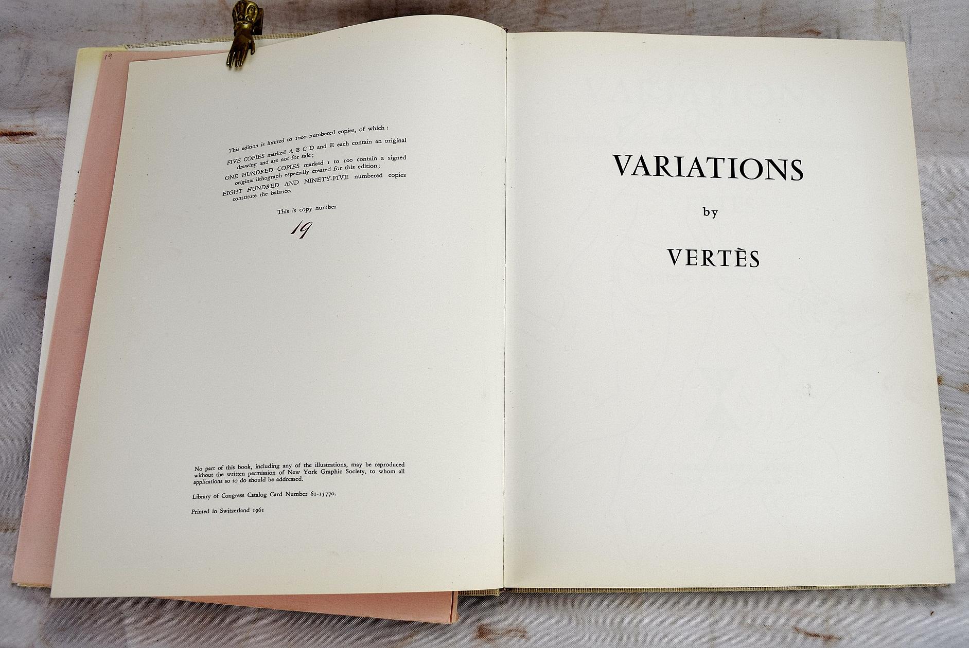 Variations Drawings Water Colors Etchings And Lithographs By Marcel Vertes Claude Roger Marx