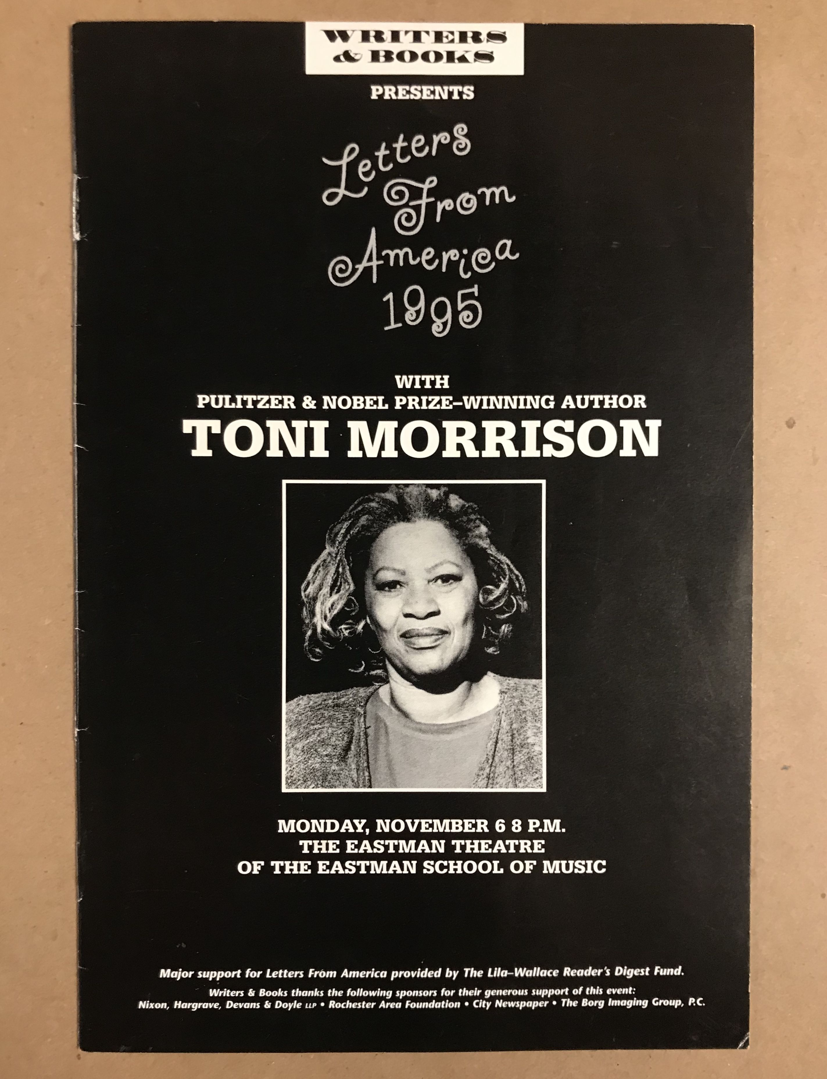 Letters from America 1995 by Morrision, Toni: Fine Original wraps (1995 ...