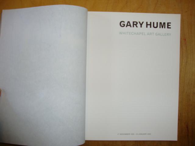 Gary Hume. Whitechapel Art Gallery. 27 November 1999 - 23 January 2000 ...
