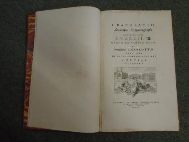 Gratulatio Academiae Cantabrigiensis Auspicatissimas Georgii III ...