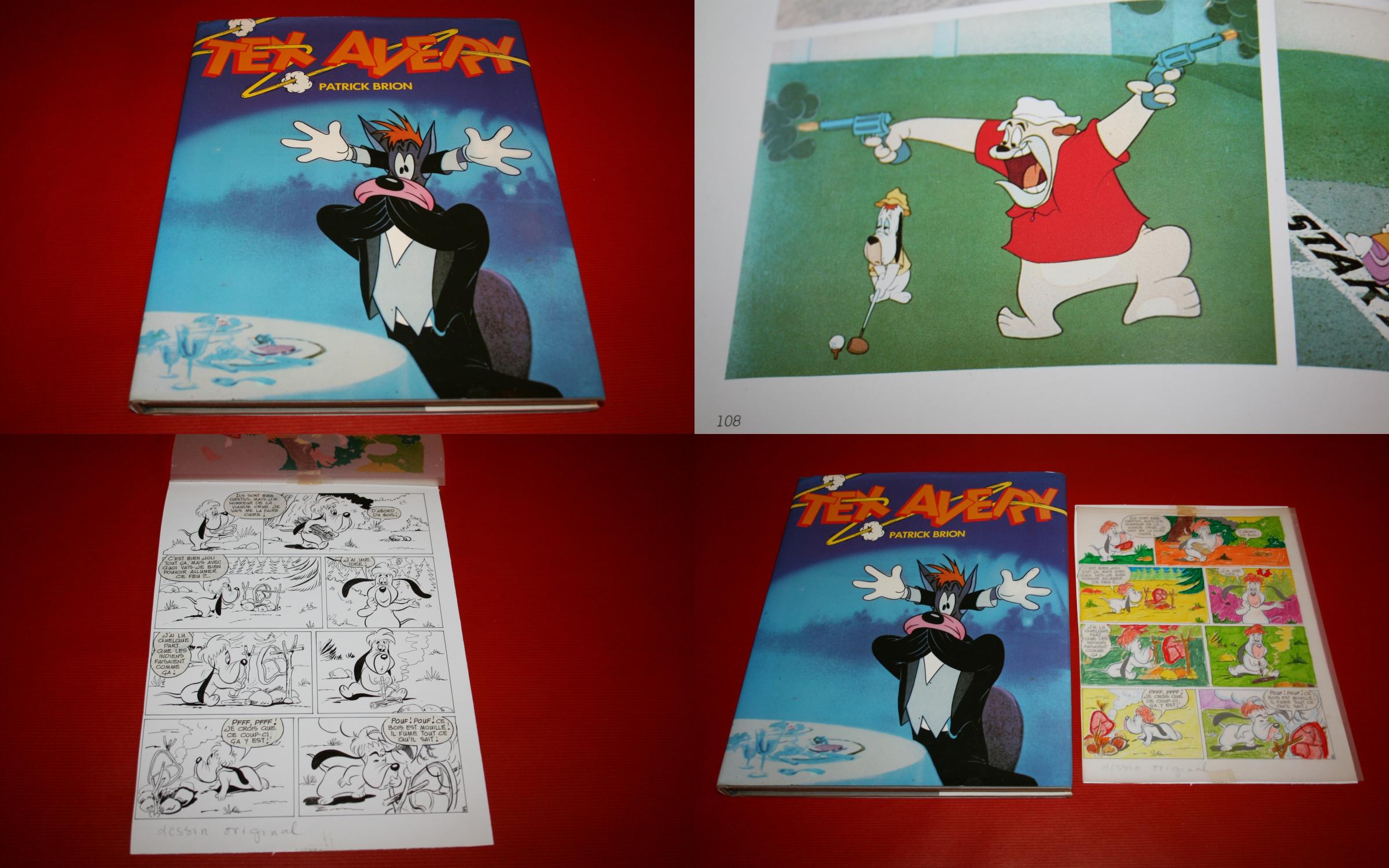 Livre "Tex Avery", par Patrick BRION + DROOPY - UNE PLANCHE ORIGINALE ...