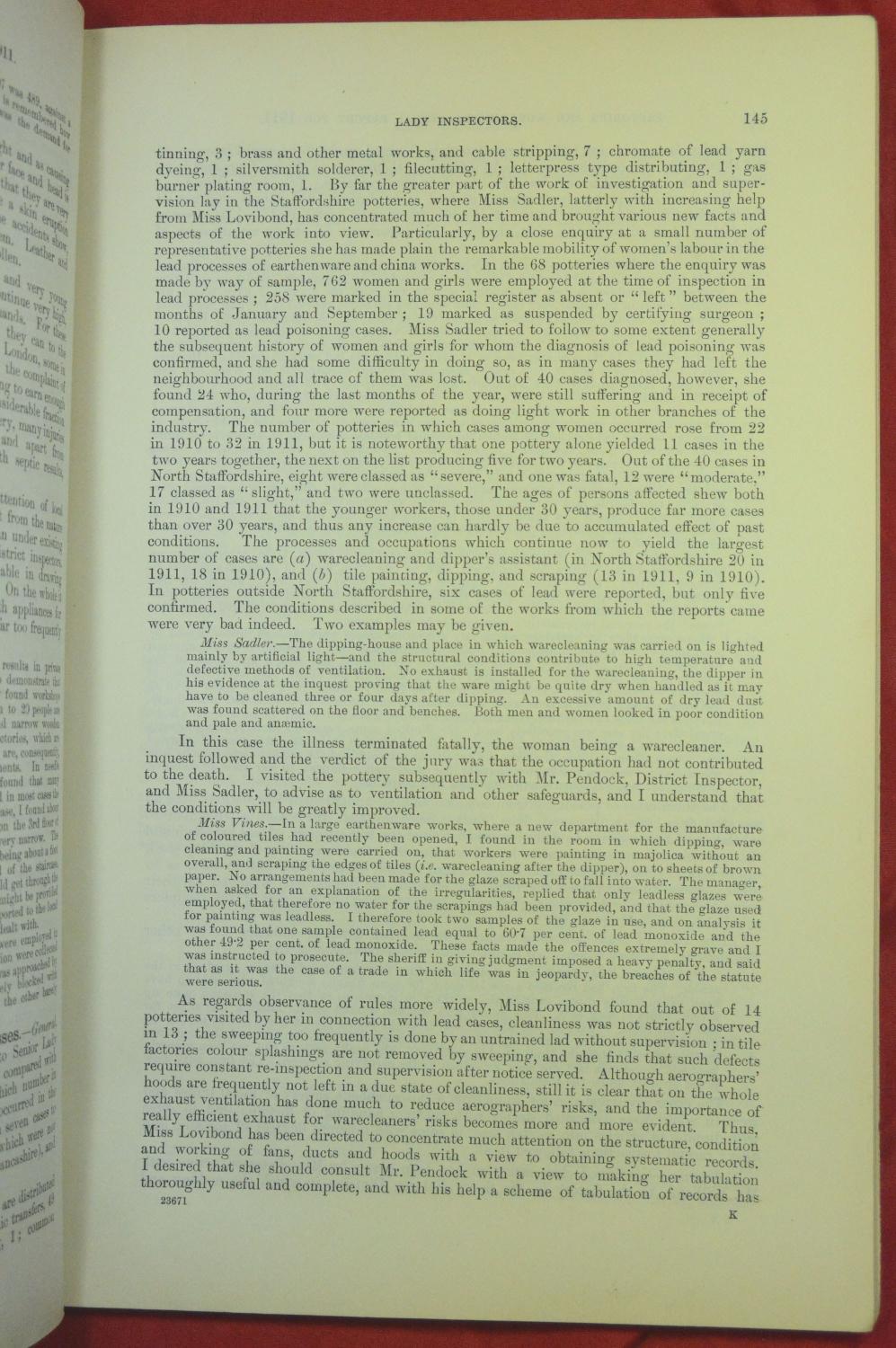 Annual Report of the Chief Inspector of Factories and Workshops for the ...
