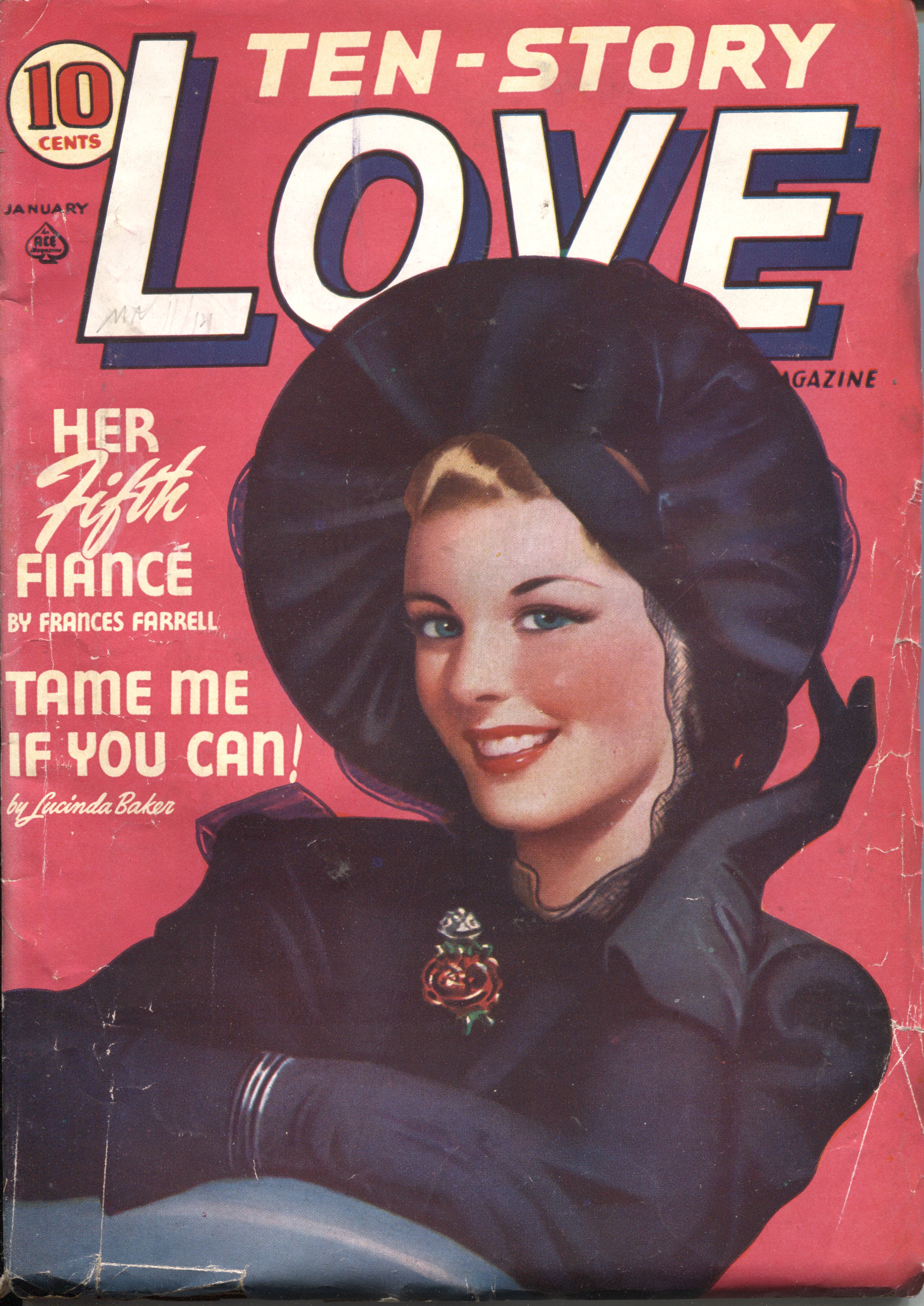 TEN-STORY LOVE JAN 1942-SPICY PULP ROMANCE-PIN UP GIRL COVER--NEW ...