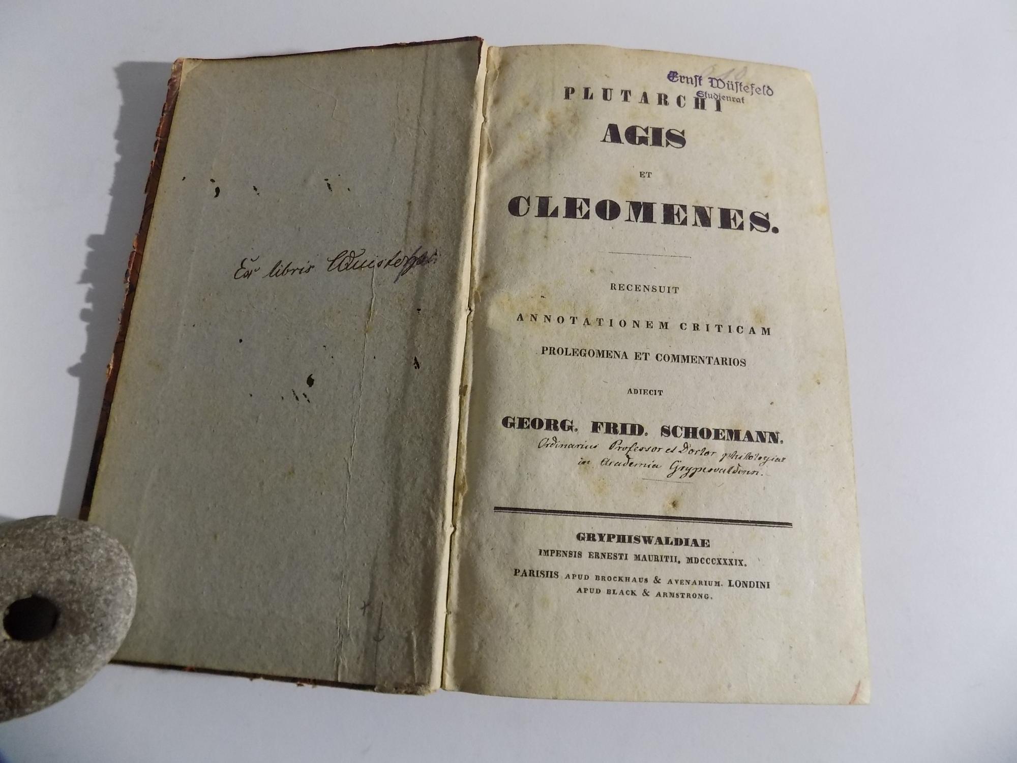 Plutarchi Agis et Cleomenes. Recensuit annotationem criticam ...