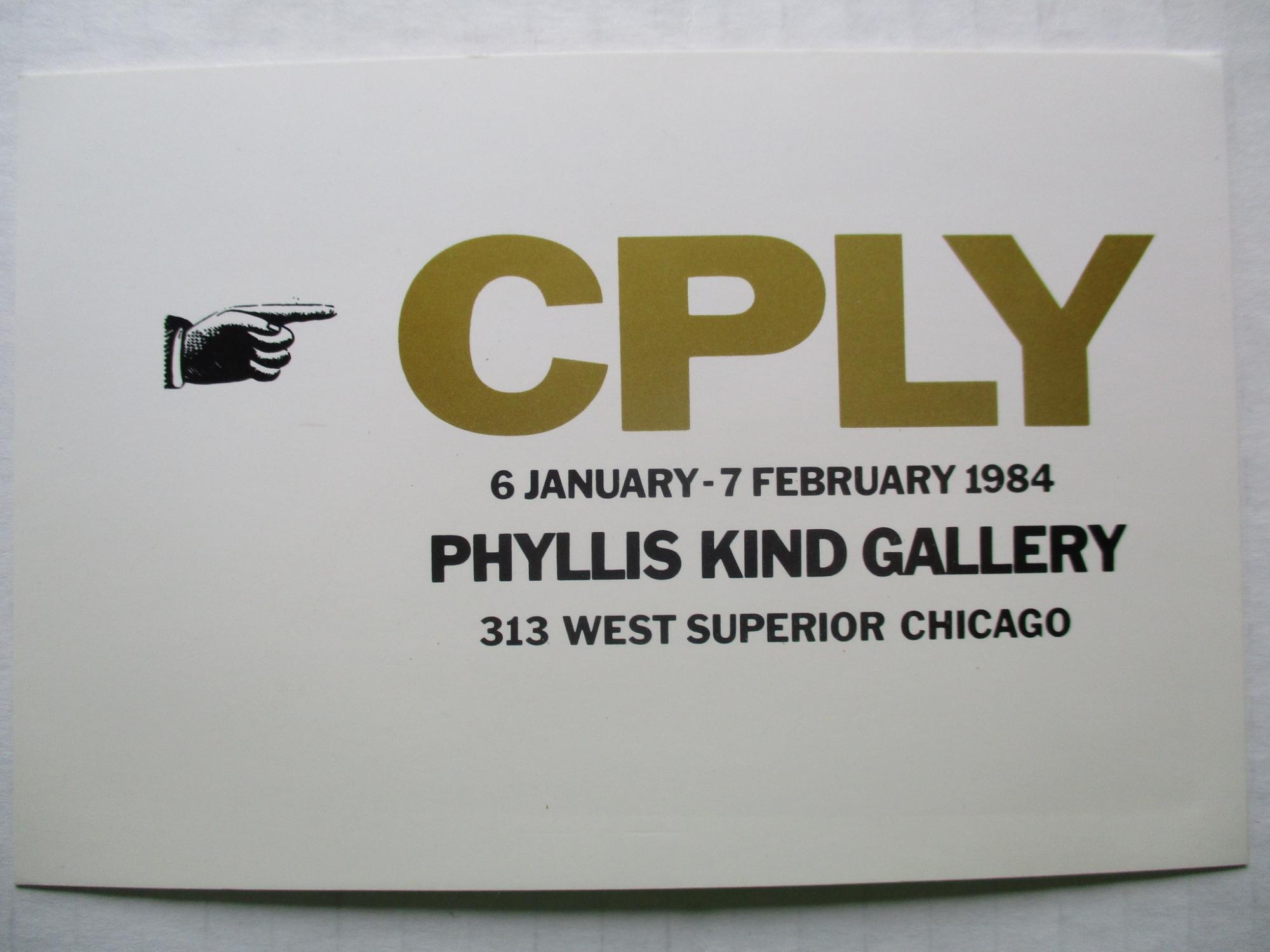 William Copley / CPLY Phyllis Kind Gallery 1984 Exhibition invite postcard by Copley, William ...