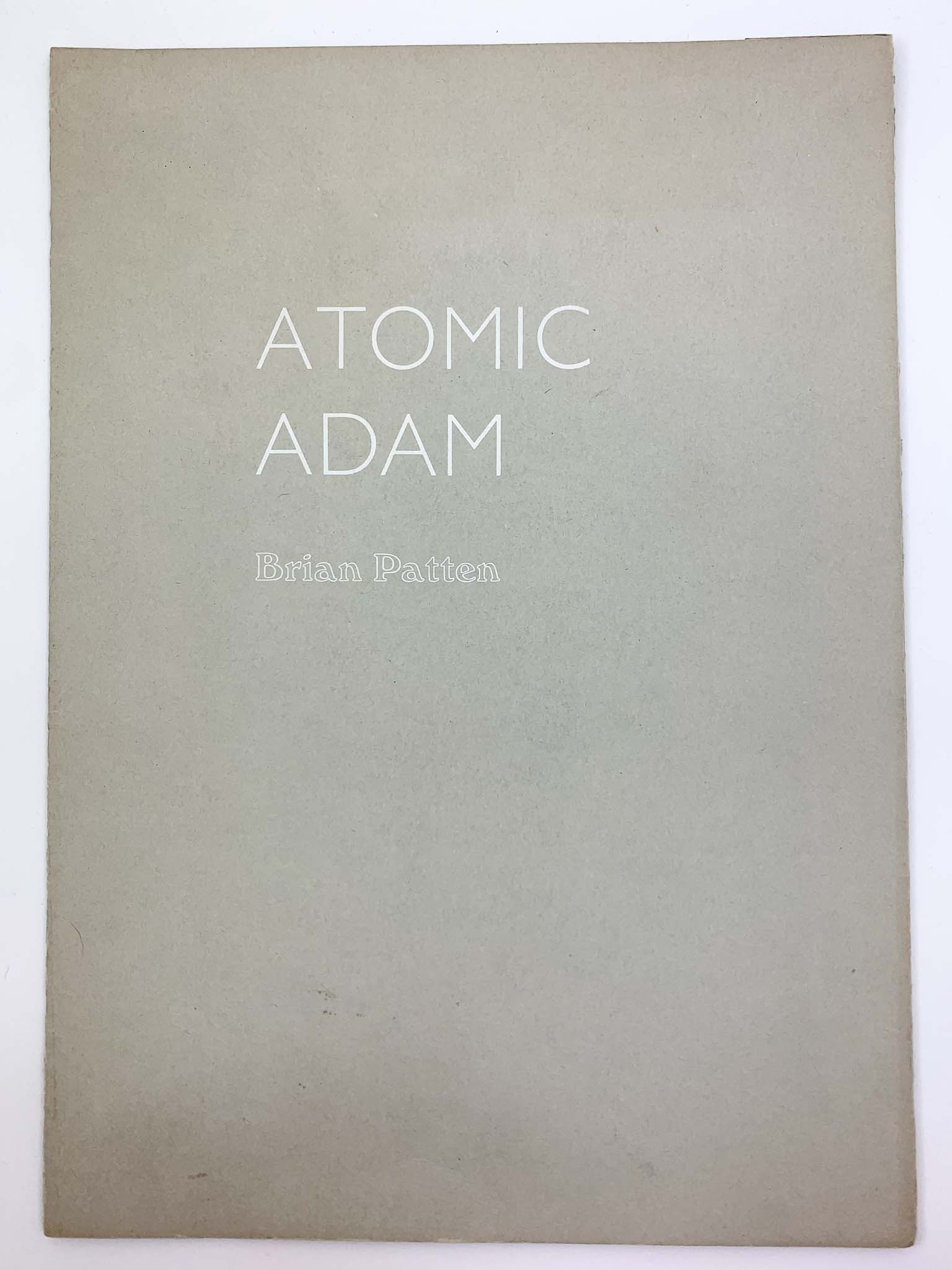 Atomic Adam par Patten, Brian: Fine Soft Cover in Jacket (1967) First ...