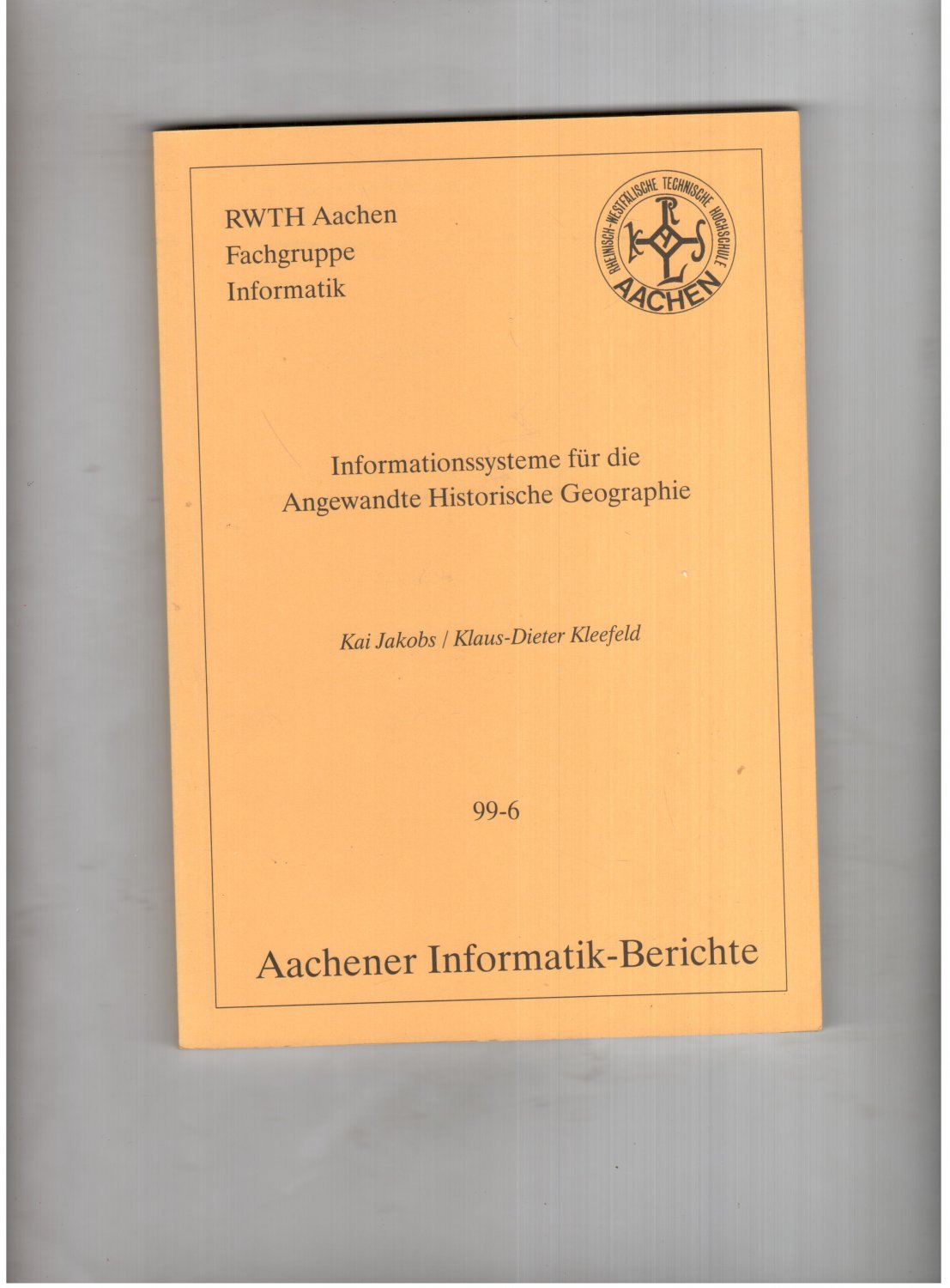 Informationsgeschichte für die Angewandte Historische Geographie by Kai ...