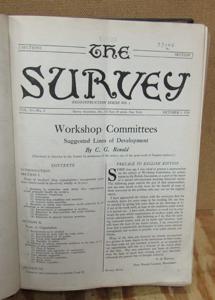 The Survey: Magazine Journal of Social Exploration: Bound Volume 41 ...