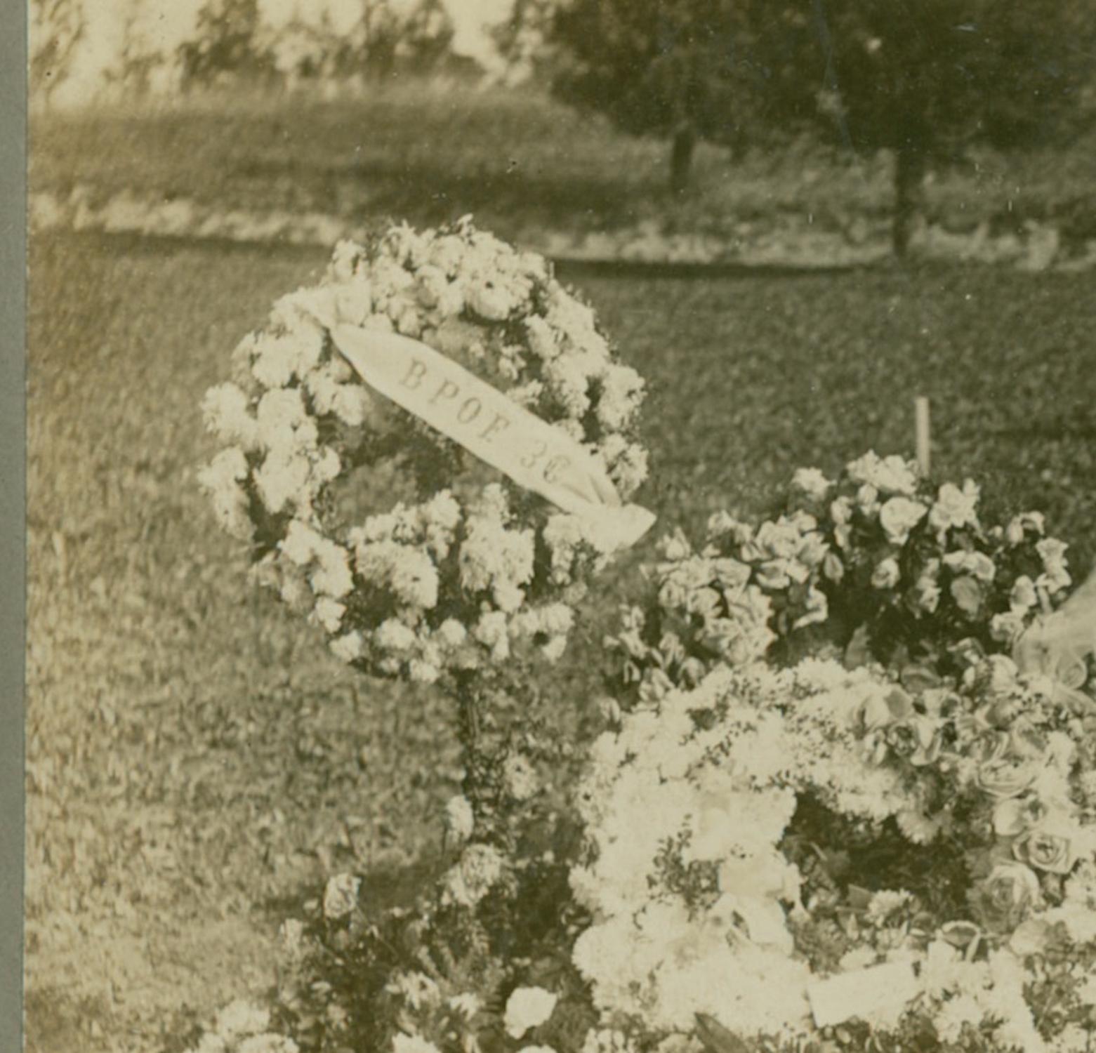BPOE Wreath at Anonymous Graveside with Flower Arrangement for Newly ...