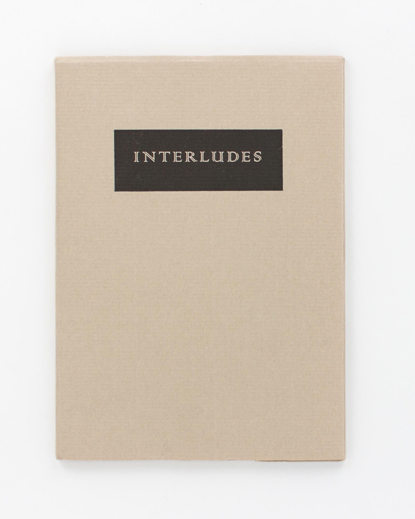 Interludes. Six Poems by [Escutcheon Press]. BRENNAN, Christopher: Fine ...