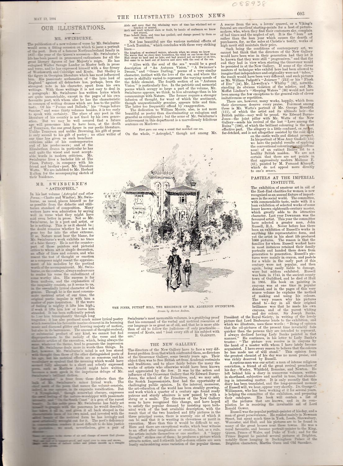 PRINT: "Mr. Swinburne & Mr. Swinburne's 'Astrophel'". Story and ...