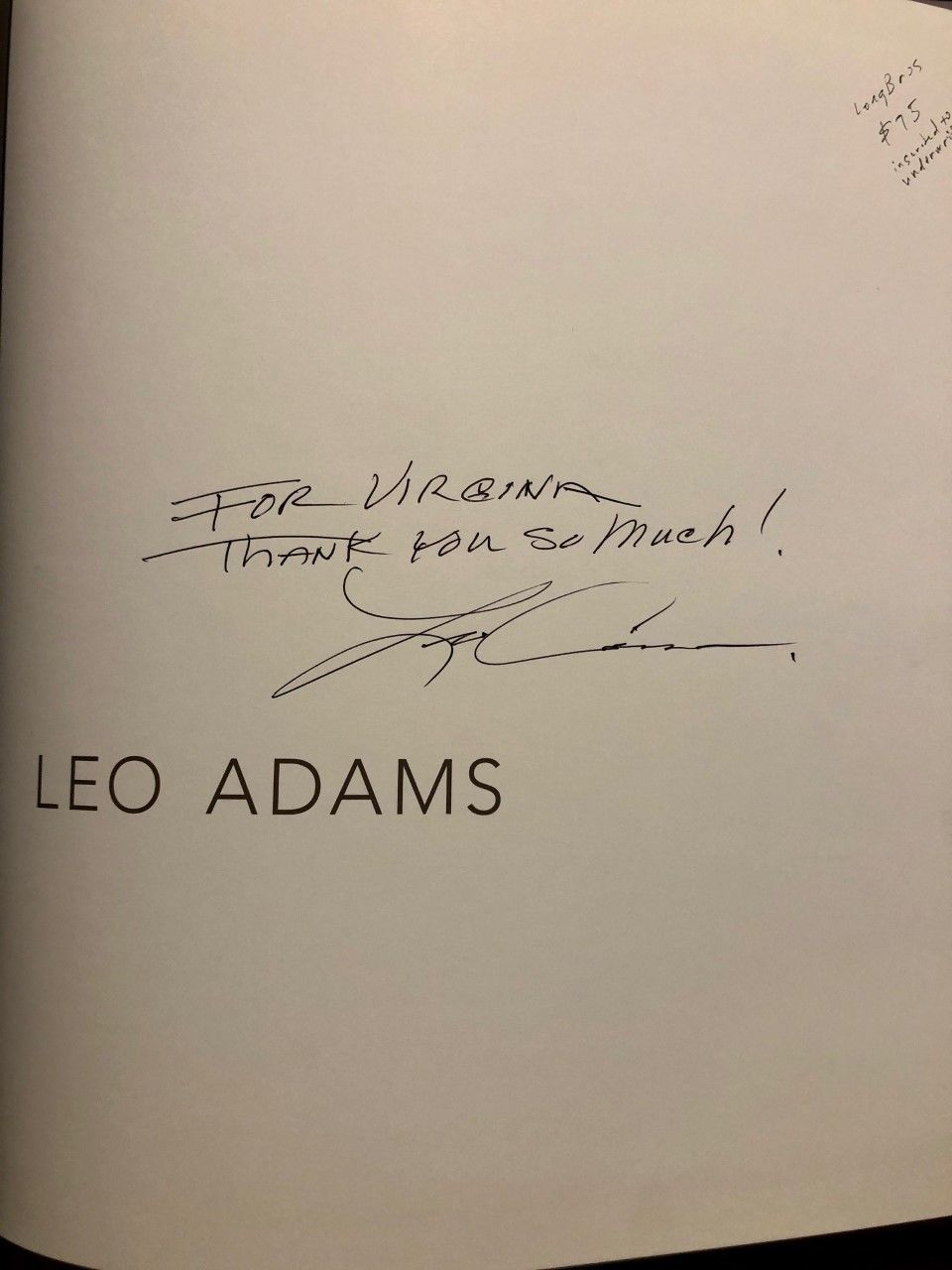 Leo Adams Art Home -- INSCRIBED copy by FARR, Sheila with Linda Tesner ...