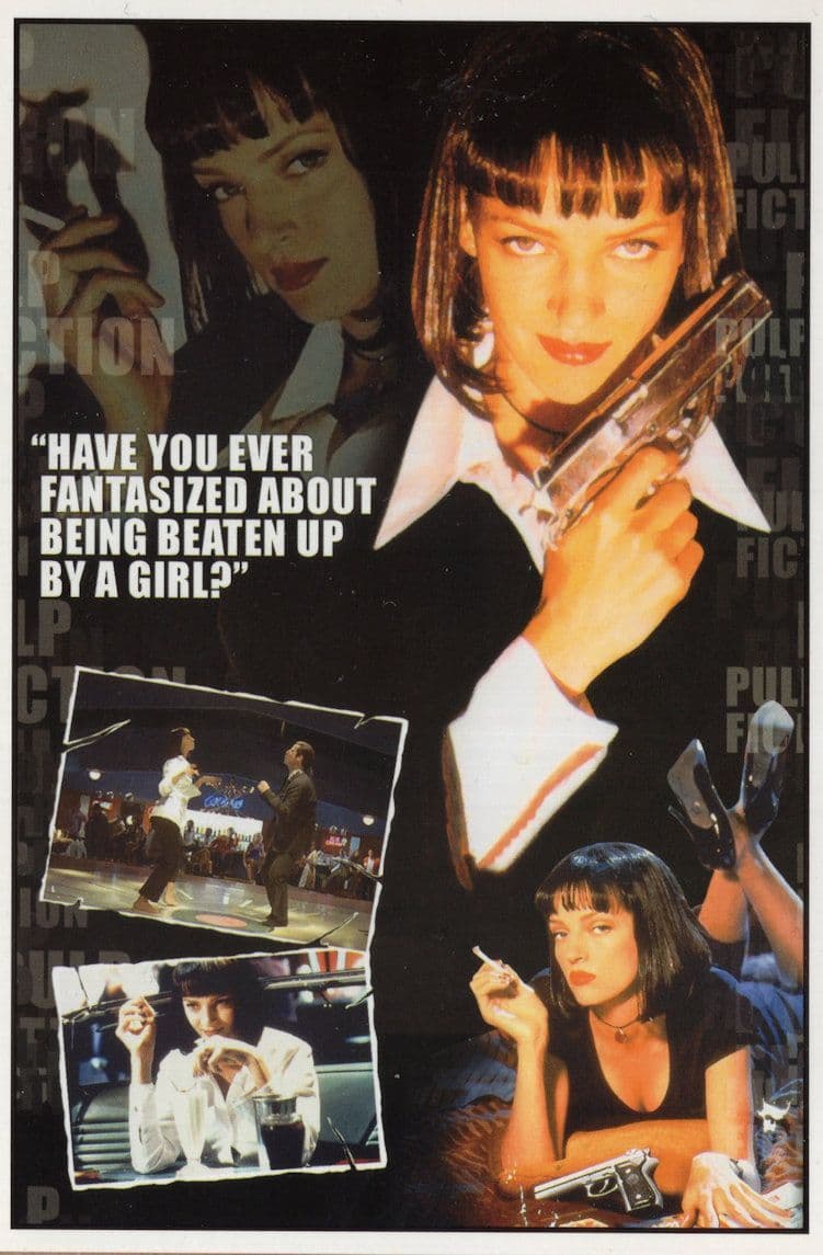 Uma Therman Quentin Tarantino Pulp Fiction Film Rare Gun Postcard ...