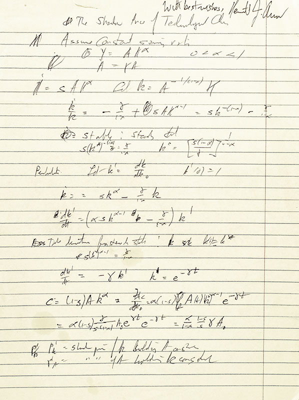 Kenneth J. Arrow Autograph Equation Signed. by Arrow, Kenneth J: Signed ...